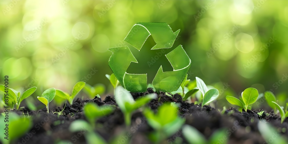 Sustainable Business Development Embracing the Three Rs Symbol. Concept ...