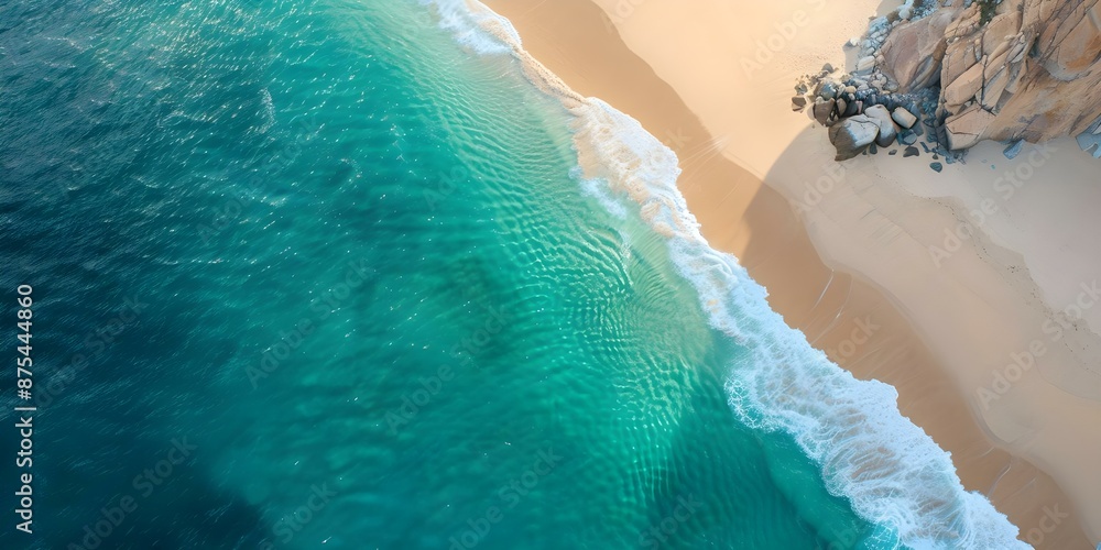 Aerial Perspective of Lands End Arch in Cabo San Lucas, Mexico. Concept ...