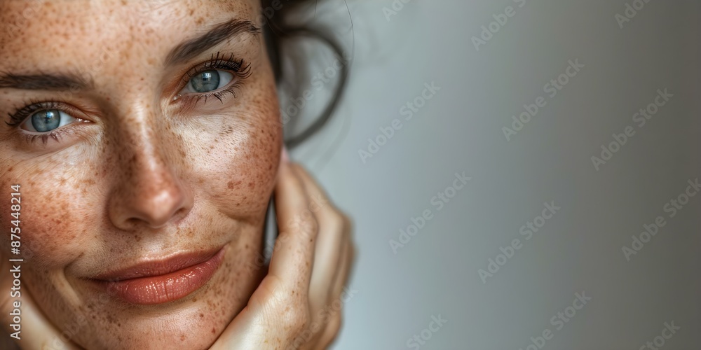 Signs of Aging Showing on Young Woman's Face. Concept Skin changes ...