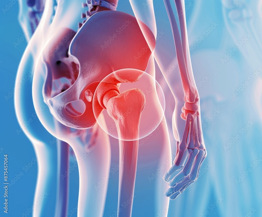 Detailed illustration of human hip anatomy highlighting the gluteal ...