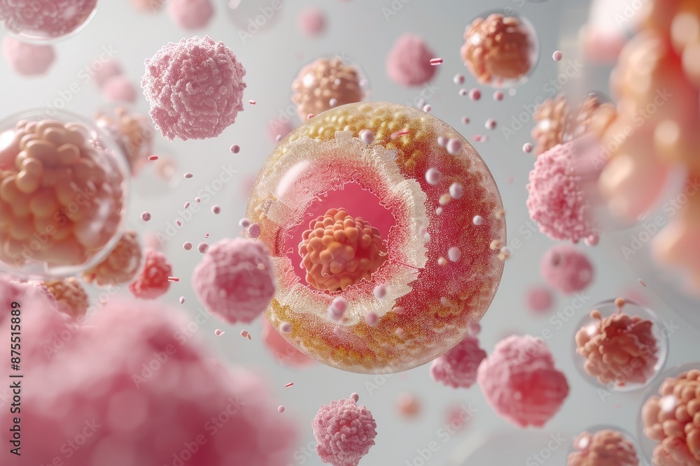 Fertilization mobile male germ cell penetrating reproduktive female ...