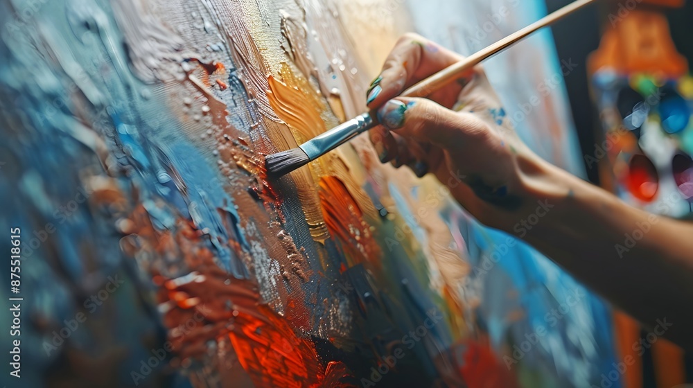 People expressing themselves doing art during an art therapy workshop ...