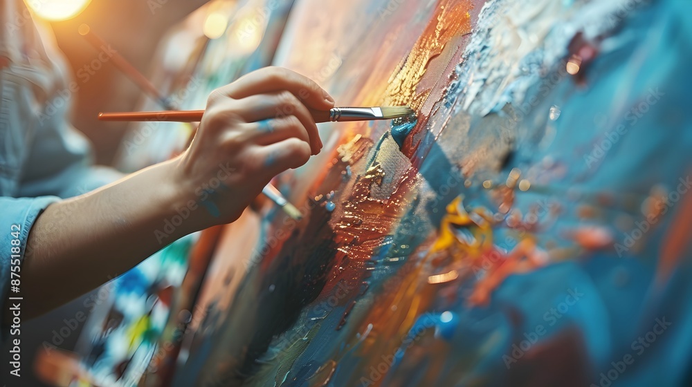 People expressing themselves doing art during an art therapy workshop ...