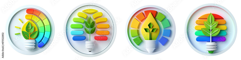 Energy Efficiency clipart collection, symbol, logos, icons isolated on ...