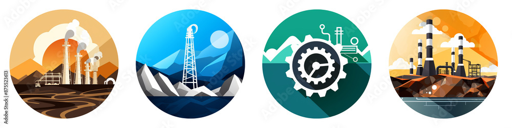 Fossil Fuels clipart collection, symbol, logos, icons isolated on ...