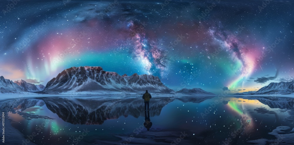 A starry night sky filled with Northern Lights, perfect for RPG gaming ...