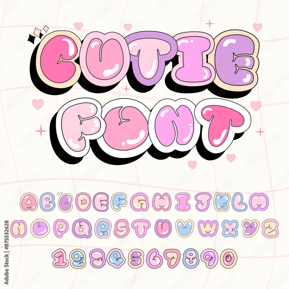 retro bubble font alphabet, 20s, y2k letter, retro bubble font, retro ...