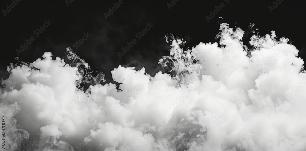 Vape vapor floats in the air after it is blown out, slowly rising up ...