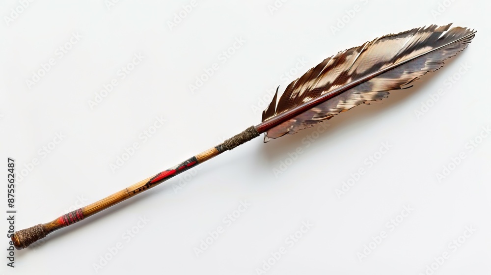 Horizontal photo of an Authentic Native American Arrow with white ...