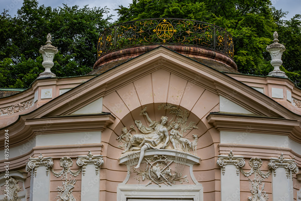 Rococo style Amalienburg - hunting lodge on the grounds of the ...