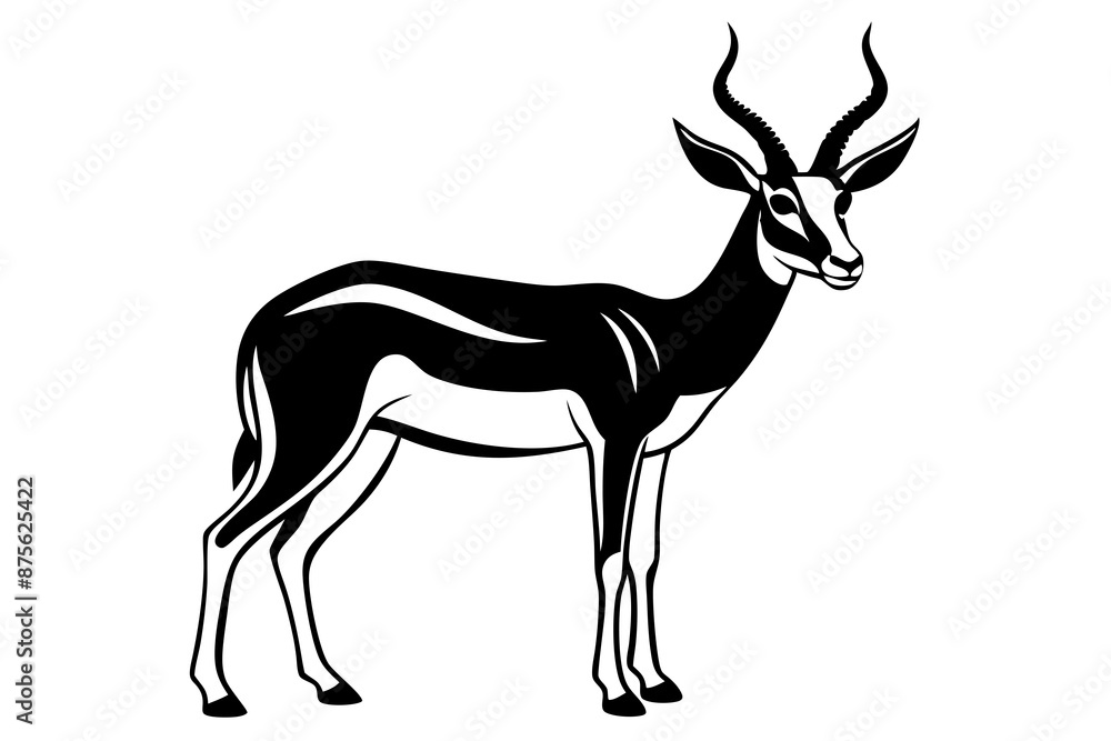 springbok vector art illustration vector illustration Stock Vector ...