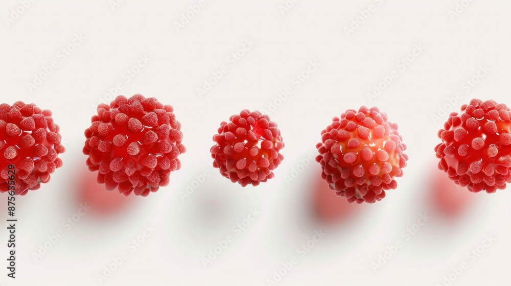 A scientific illustration of red blood cells in various stages of ...