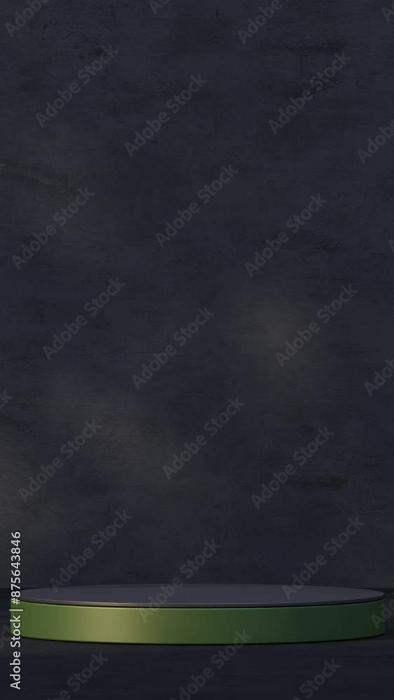 3D Render Vertical Animation Platform with Background and Tree Shadows ...