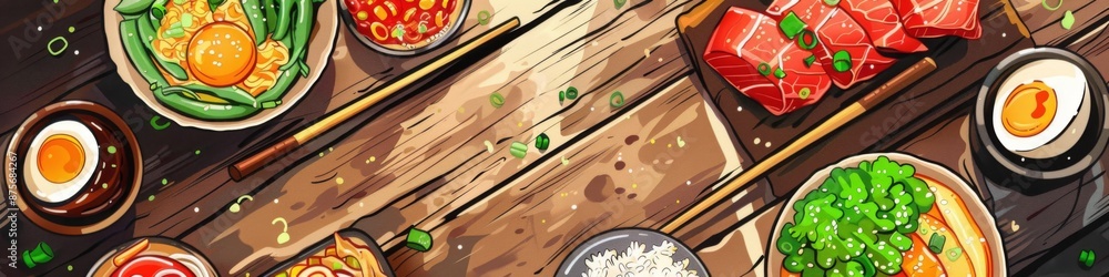 Japanese Yaki Imo Delicacy: Animated Illustration Merged with AI ...
