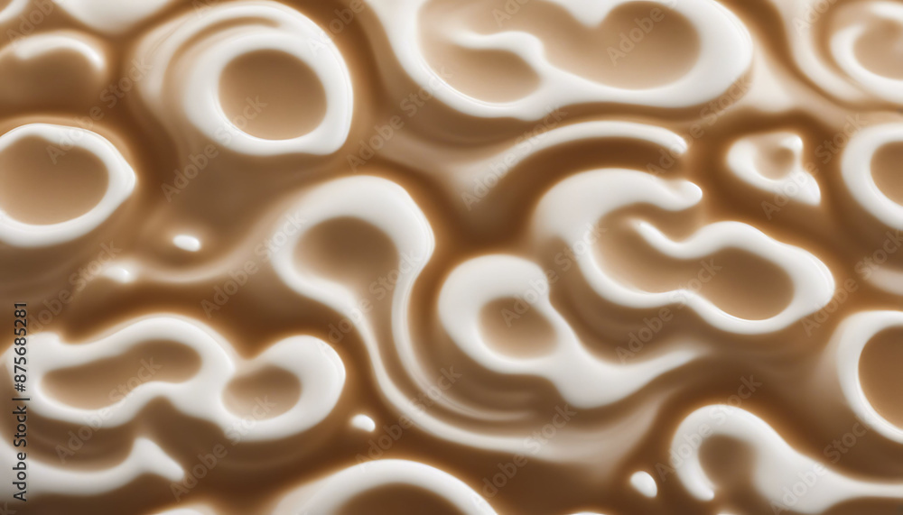Abstract close-up view of the surface of a viscous liquid with a smooth ...