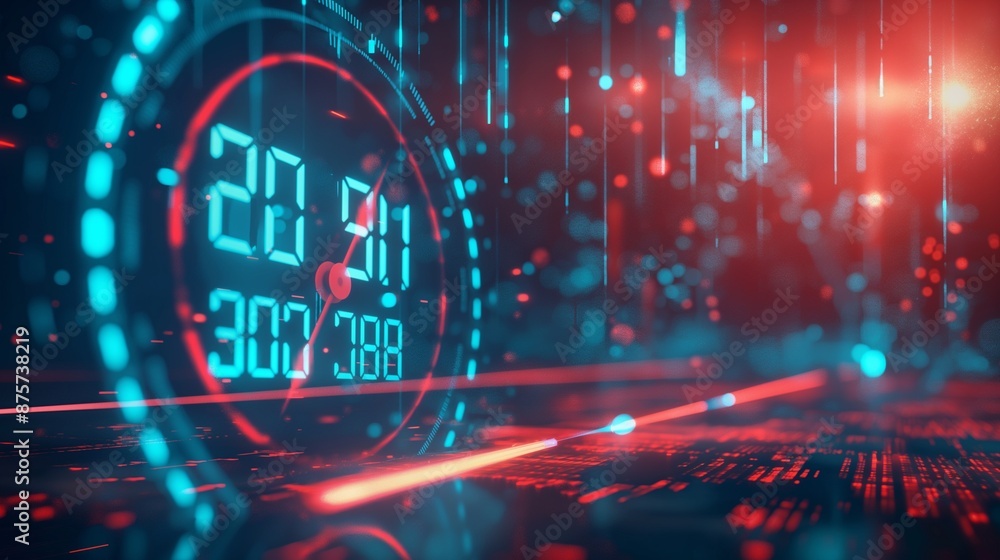 A countdown timer animation for an event launch webpage, featuring a ...