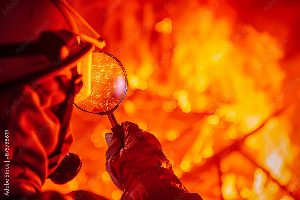 Fire surveillance inspection indicator and firefighting with a ...