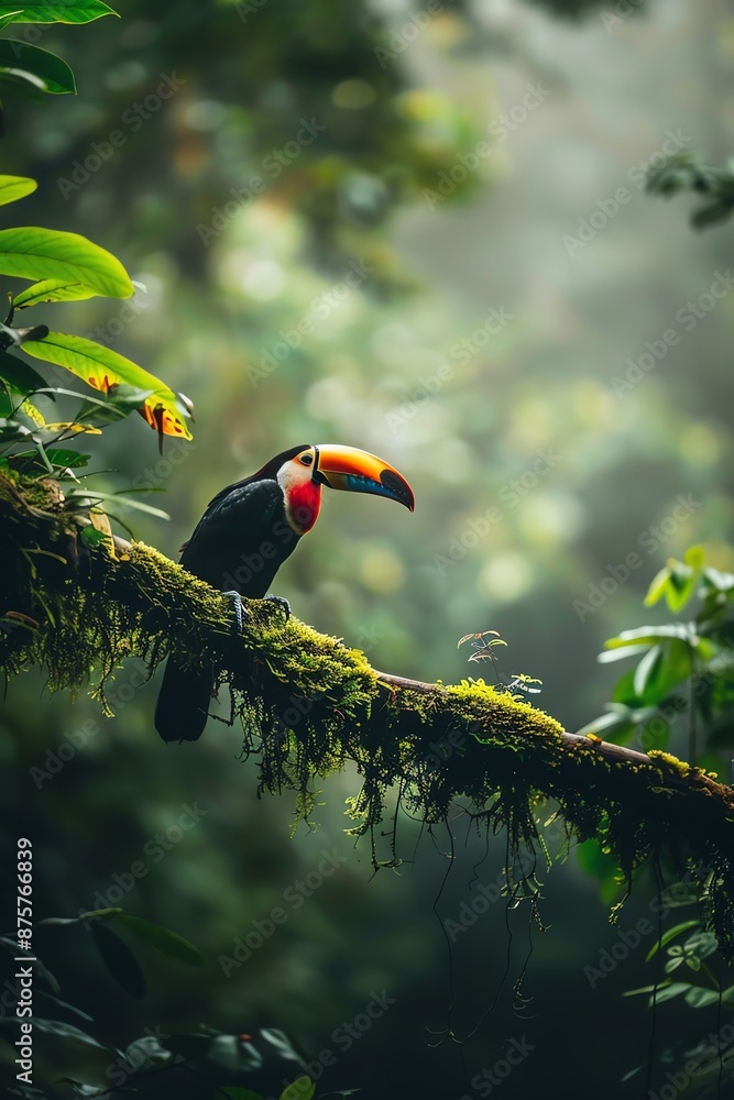 A toucan is a large, brightly colored bird found in the tropical ...