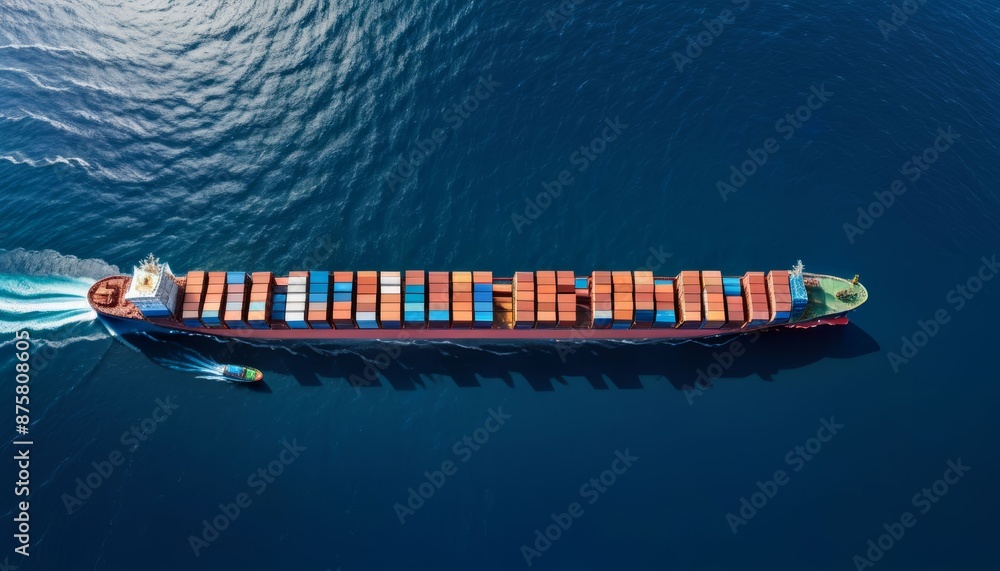 ship boat colourful photo tanker industrial wide sea carrying aerial ...