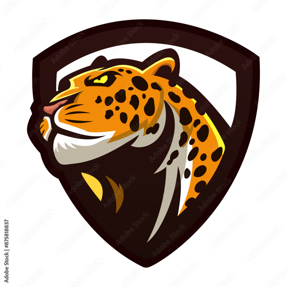 Vetor de Leopards mascot for a football team logo. Vector Illustration ...