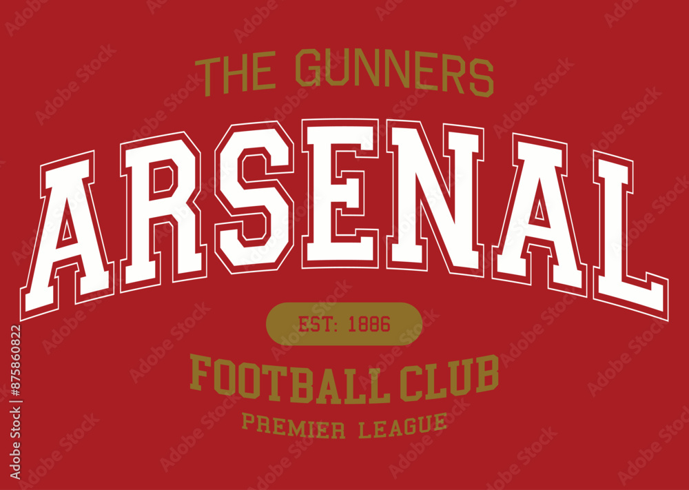 Arsenal Premier League club, Arsenal kingdom typography graphic design ...