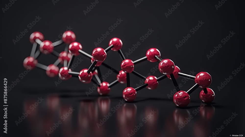 **Lactose molecular structure with glycosidic bond shown on screen in ...