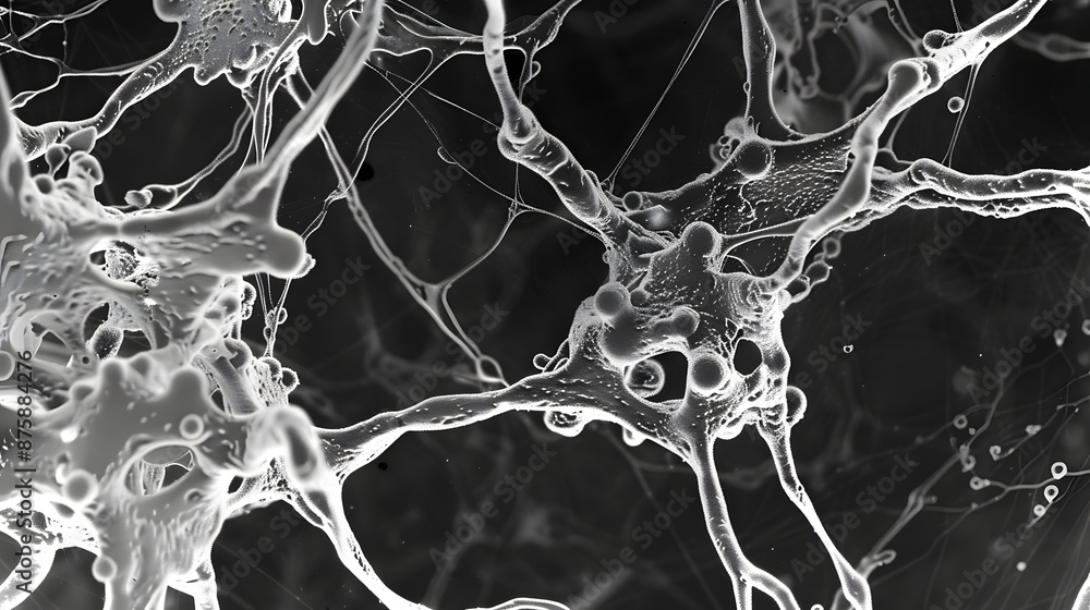A transmission electron microscopy image displaying the dynamic ...