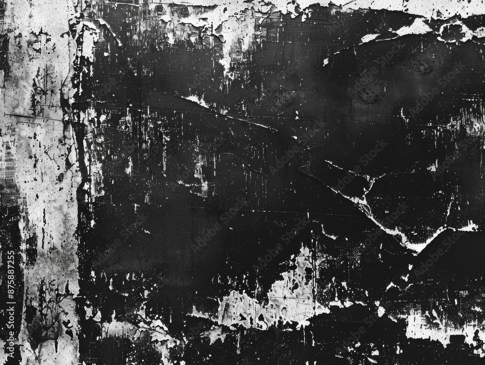 Woodcut Texture. Abstract Black Ink Rolled Grunge Texture for Old Wall ...