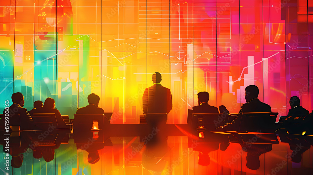 Risk Management: A Chinese business leader in a strategy meeting ...