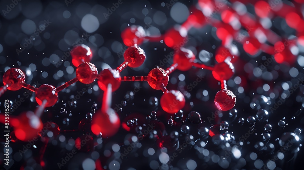 **Molecular structure of triglyceride with ester bonds on screen in air ...