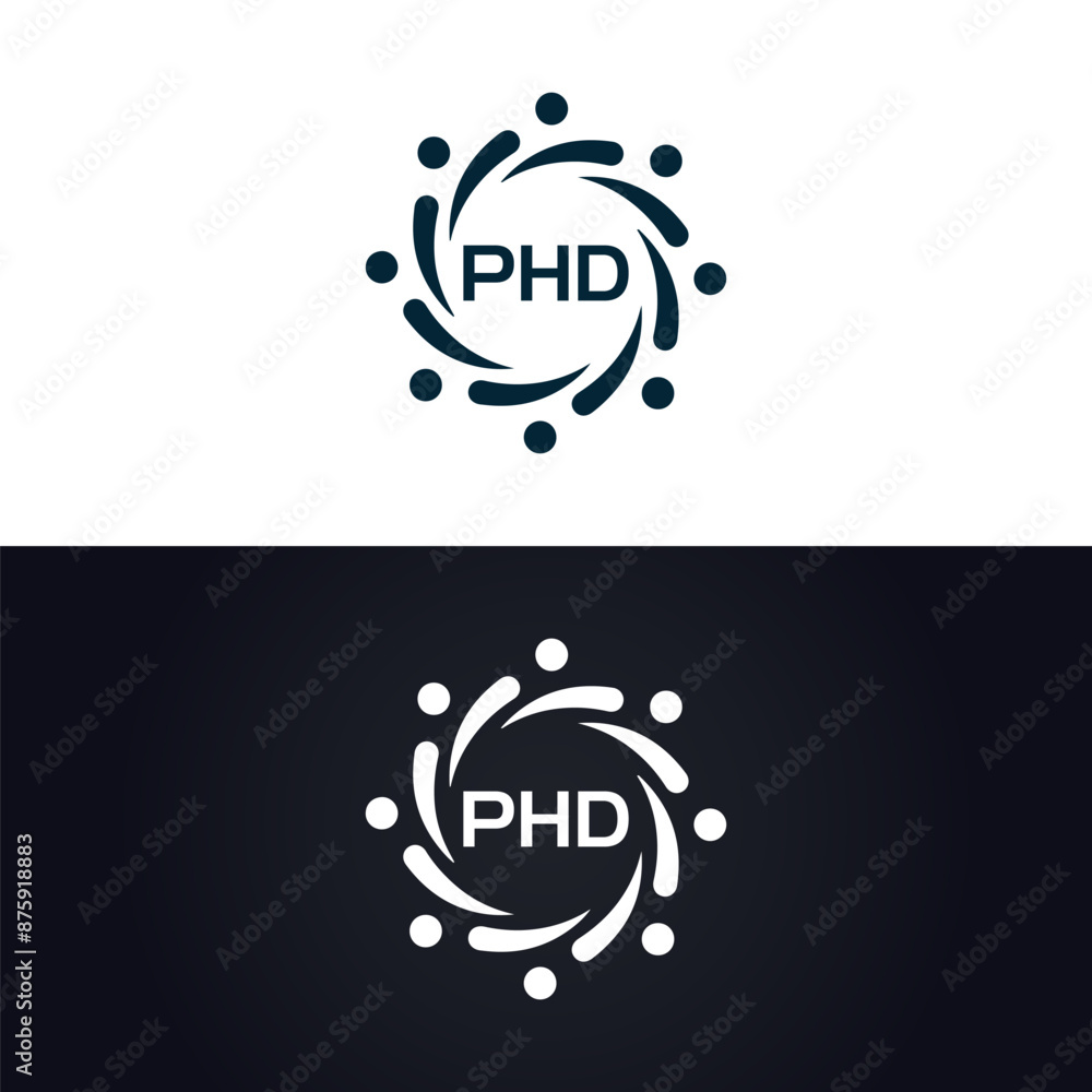 PHD logo. P H D design. White PHD letter. PHD, P H D letter logo design ...