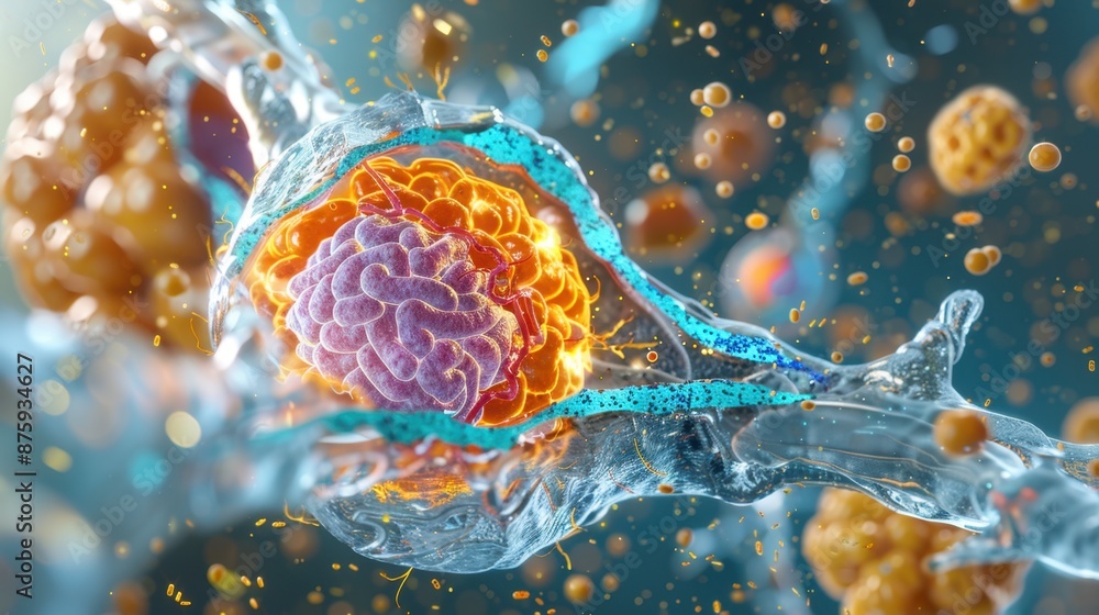 Structure of nuclear and endoplasmic reticulum in an animal cell ...