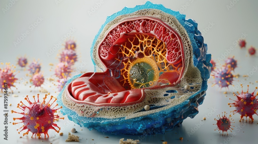 Structure of nuclear and endoplasmic reticulum in an animal cell ...