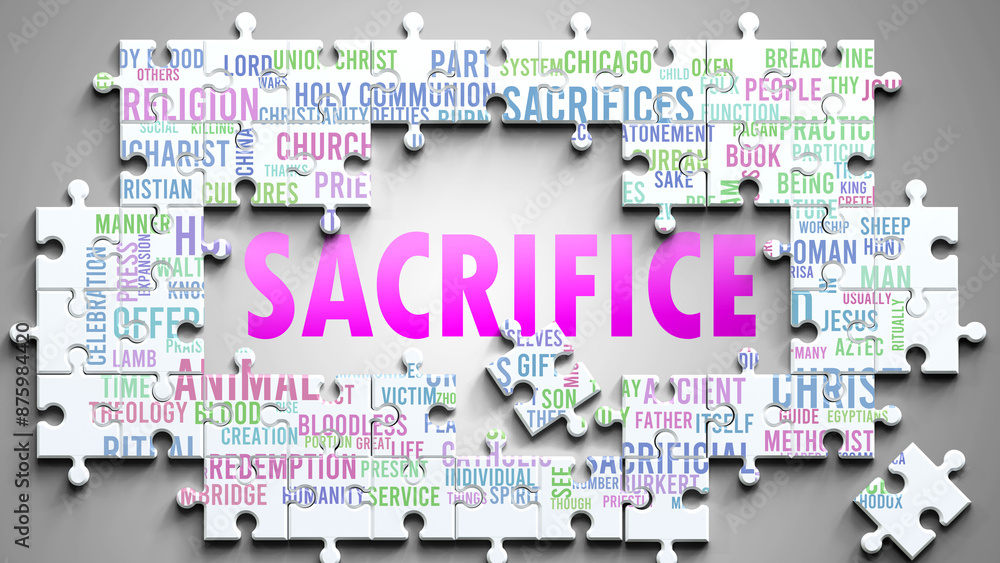 Sacrifice as a complex subject, related to important topics. Pictured ...