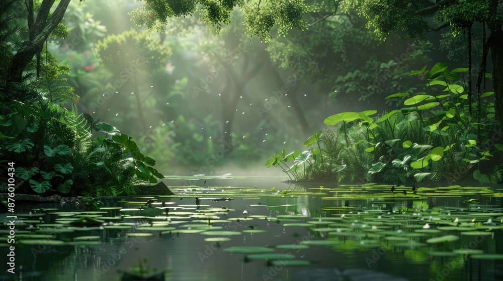 Nature-inspired Zoom meeting background with lush green scenery ...