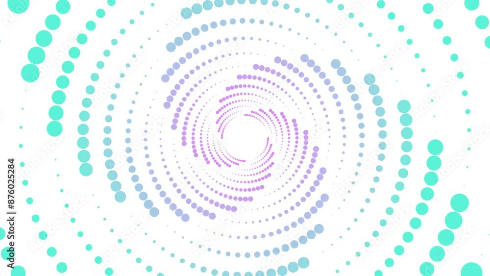 Color spirals rotate. Video radial optical illusion. Hypnotic spirals ...