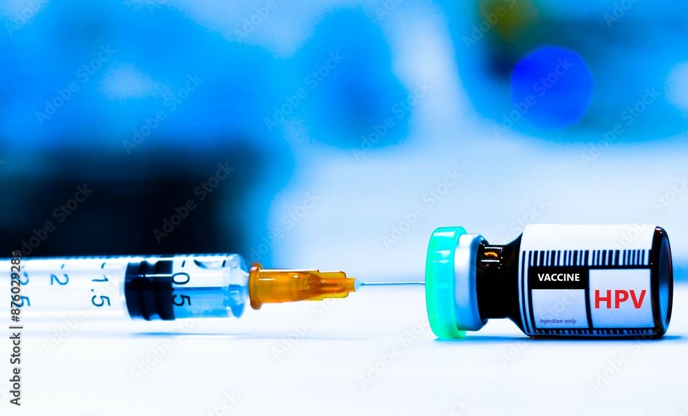 Vaccine bottles and syringes for injection preventing human papilloma ...
