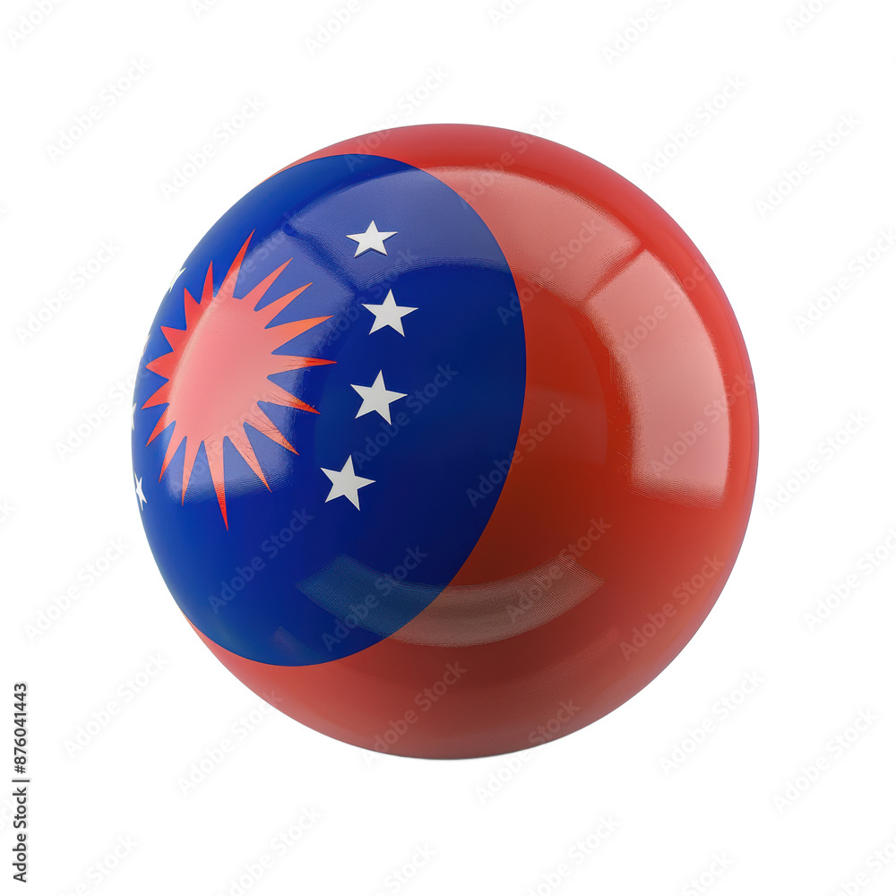 Abstract, ROC Taiwan modern flag for 2024 Olympics in Paris. Concept ...