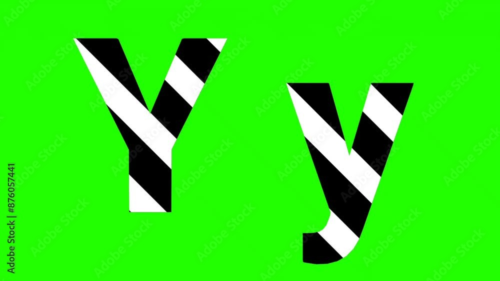 Animation of line letter Y on green screen background Stock Video ...