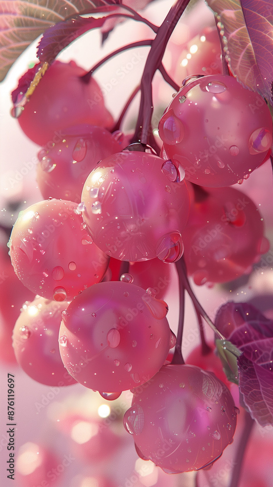 ambiguous pink fruit background, transparent fruit with glass themes ...