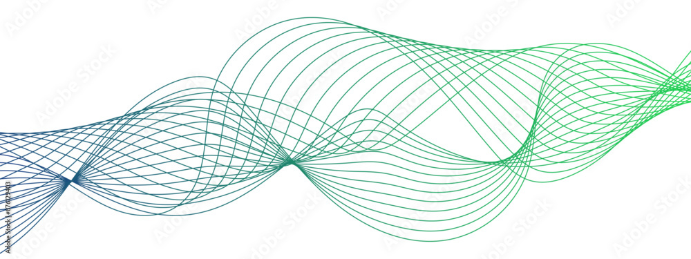 Abstract colorful glowing frequency sound wave technology curve lines ...