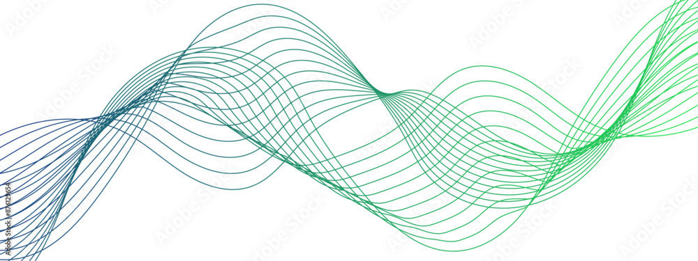 Abstract colorful glowing frequency sound wave technology curve lines ...