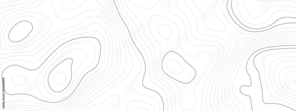 Topographic wave and curve line contour map background. Abstract wavy ...