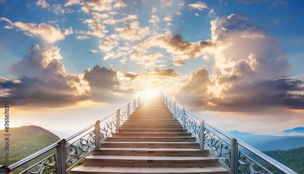 stairway to heaven in heavenly concept religion background stairway to ...