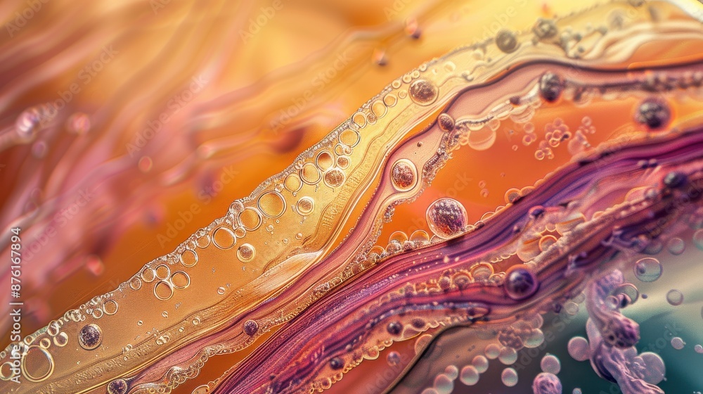 Generate a high-resolution photograph of hair strands under a ...