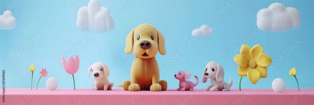 Adorable 3D Animated Dog with AI Generation: A Playful Canine Companion ...