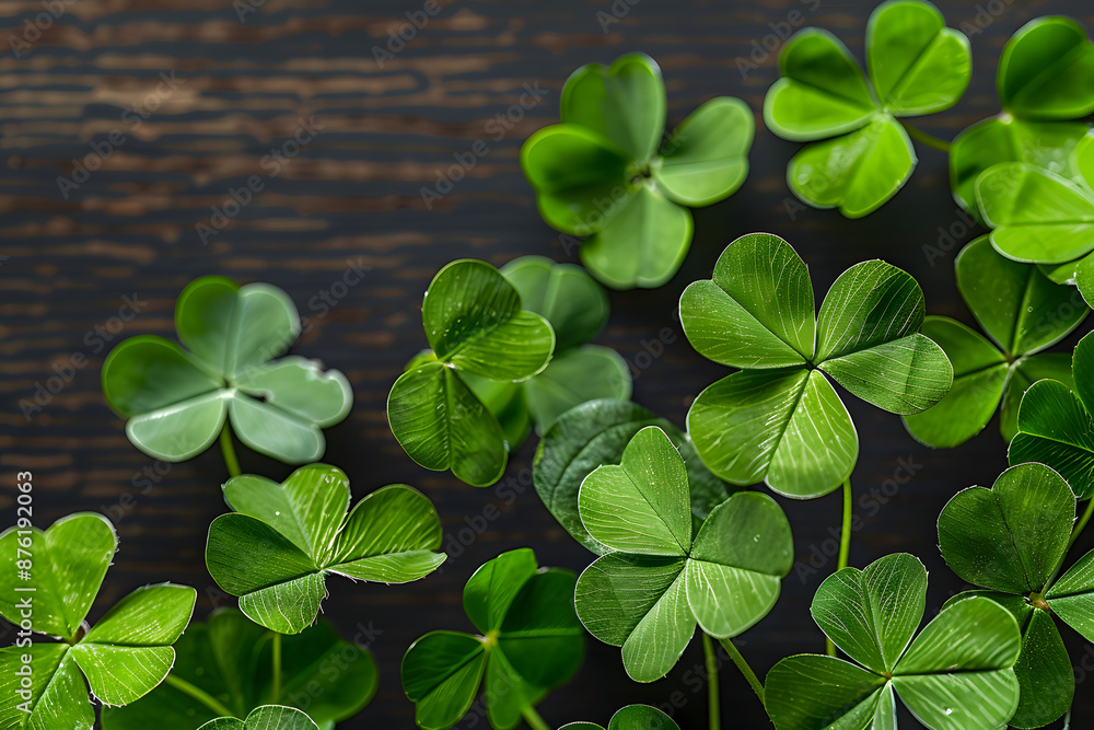 4 leaf clovers st patrick frame border with transparent background for ...