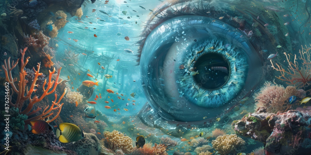 surrealism with the natural beauty of an underwater world. Dominating ...