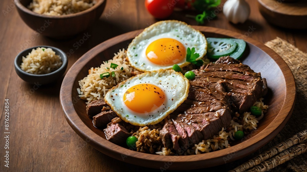 bistek silog breakfast dish of bistek tagalog beef st Filipino dish ...