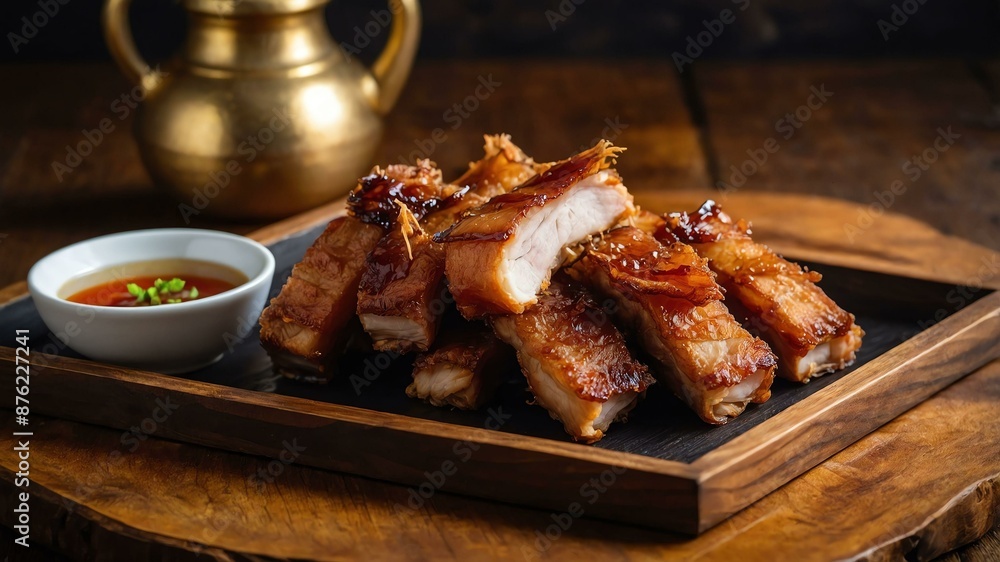 lechon kawali deepfried pork belly until crispy often Filipino dish ...